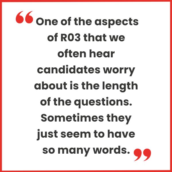 R03 Wordy Exam Questions | BTS Careers Zone